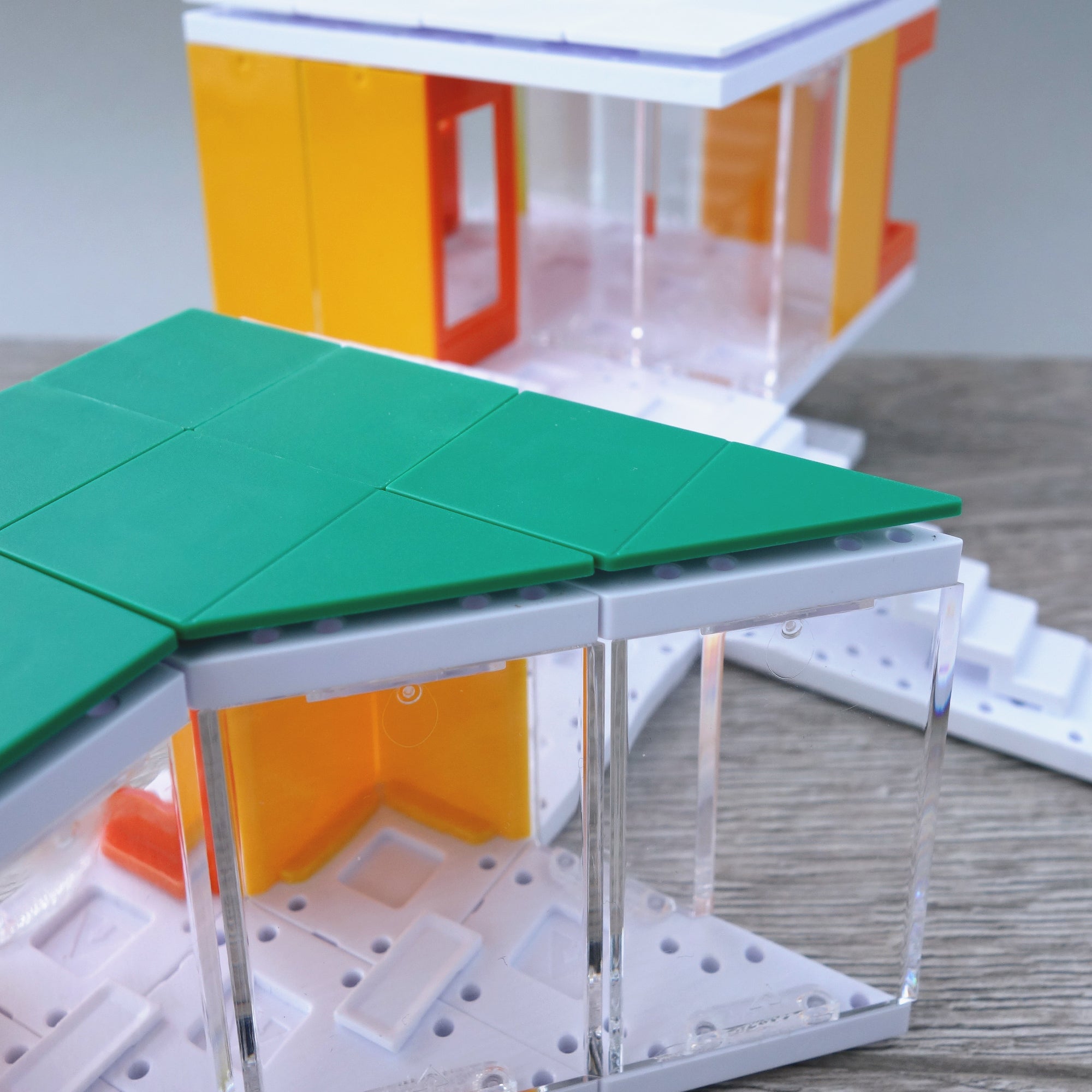 One-by-Two Green Left Angled Smooth Finish Floor or Roof Tile 5.05 – Arckit